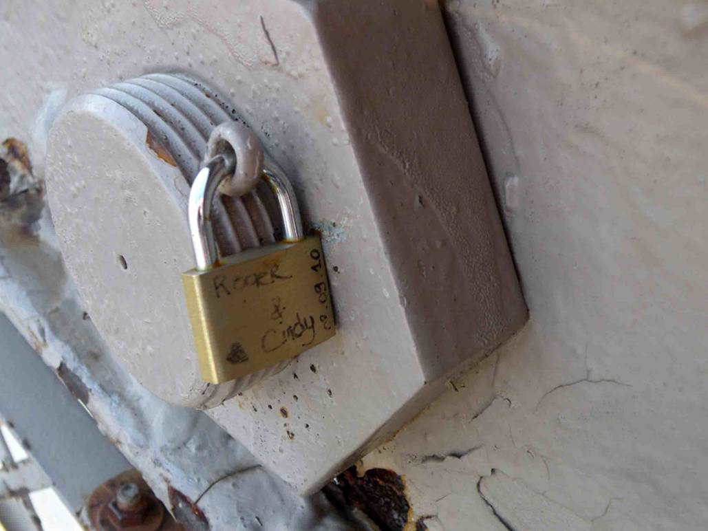 Lovers Padlocks on the Brooklyn Bridge